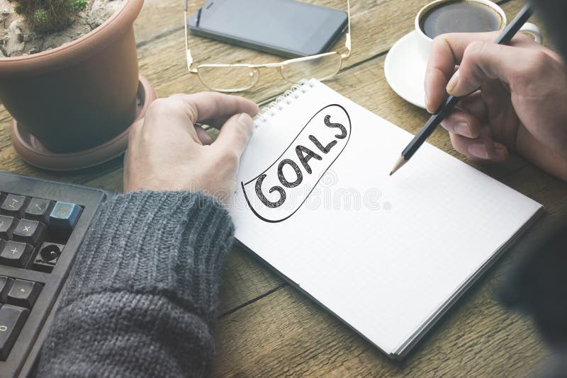 Goals Written on a Notebook Stock Image - Image of inspiration ...
