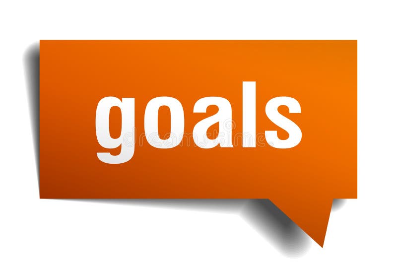 Goals orange round button stock illustration. Illustration of round ...
