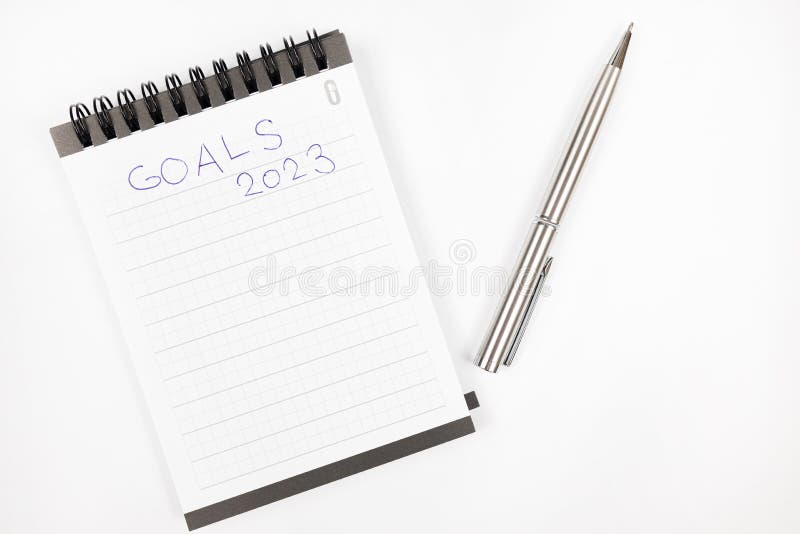 Goals 2023 Plan Notes with Metal Pen - Productivity Plan - Business and ...