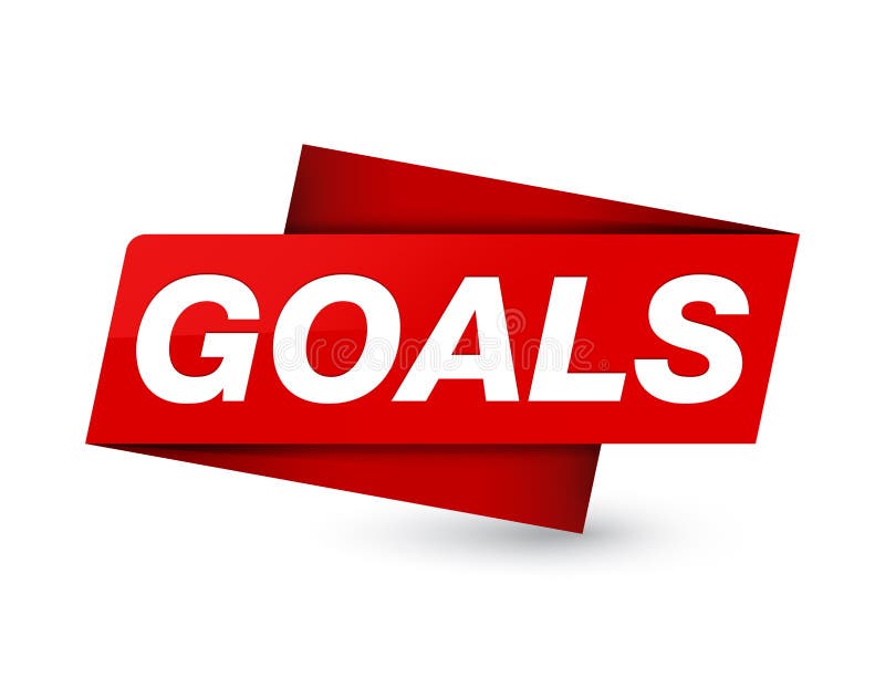 Goals premium red tag sign stock illustration. Illustration of ...