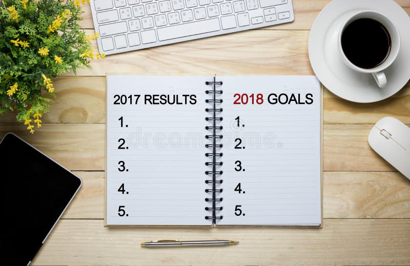 Goals and Results Concept, Empty Note Book and Copy Space for Success ...