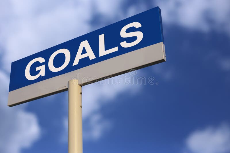Goals Road Sign stock image. Image of desires, guidepost - 61058813