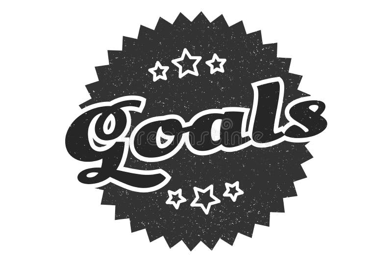 Goals Sign. Goals Vintage Retro Label Stock Vector - Illustration of ...