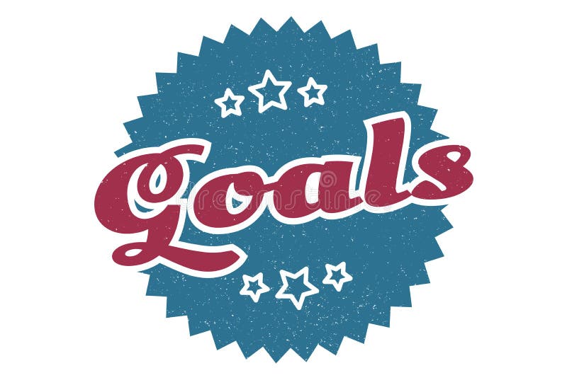 Goals Sign. Goals Vintage Retro Label Stock Vector - Illustration of ...