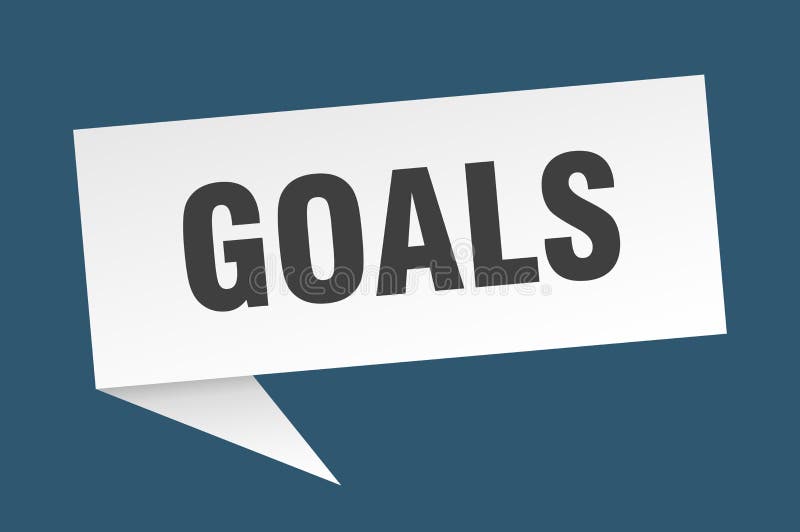 Goals speech bubble. stock vector. Illustration of sticker - 153528317