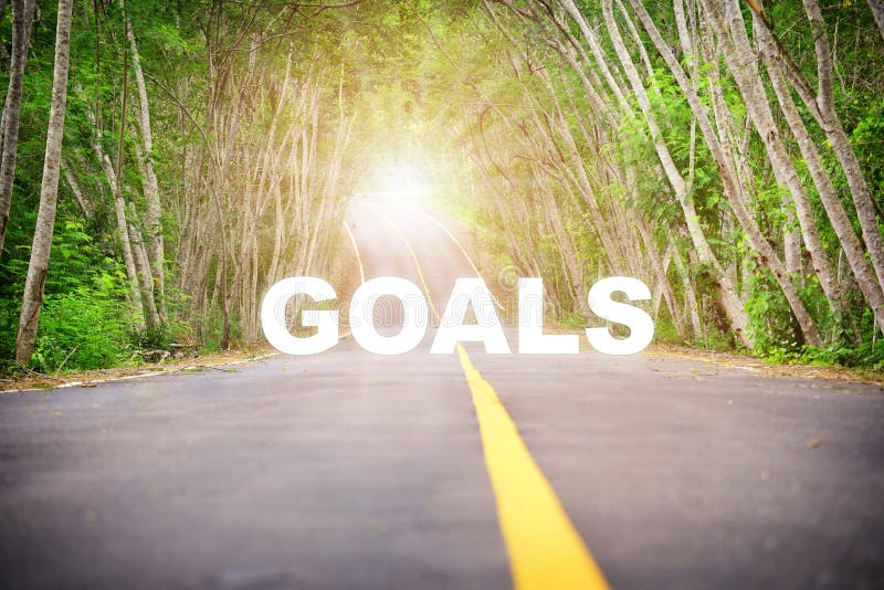 Goals Start To Planning with Strategy Road Map Stock Image - Image of ...