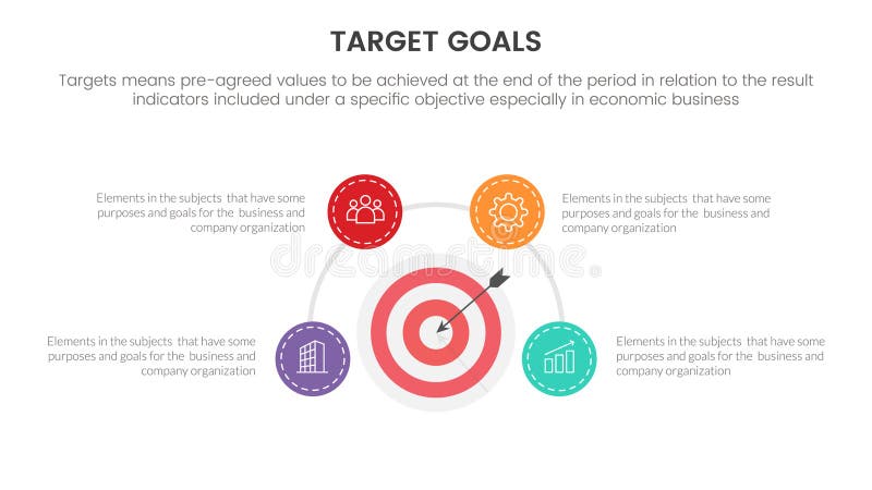 Goals or Target Infographic with Circle and Circular Concept for Slide ...