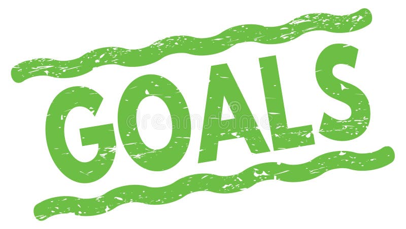 GOALS Text on Green Lines Stamp Sign Stock Illustration - Illustration ...