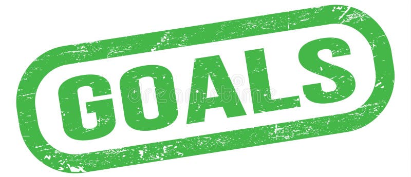 GOALS, Text on Green Rectangle Stamp Sign Stock Illustration ...