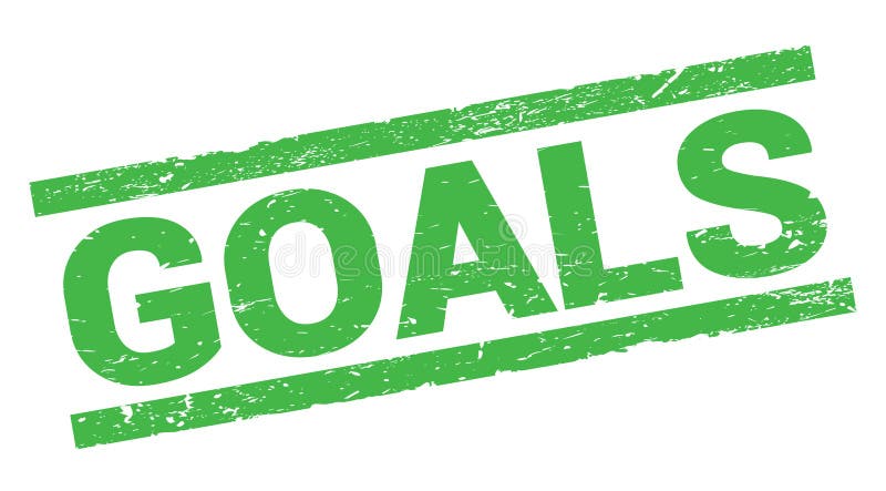 GOALS Text on Green Rectangle Stamp Sign Stock Illustration ...