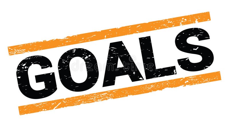 GOALS Text on Orange Rectangle Stamp Sign Stock Illustration ...