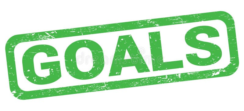 GOALS Text Written on Green Rectangle Stamp Stock Illustration ...