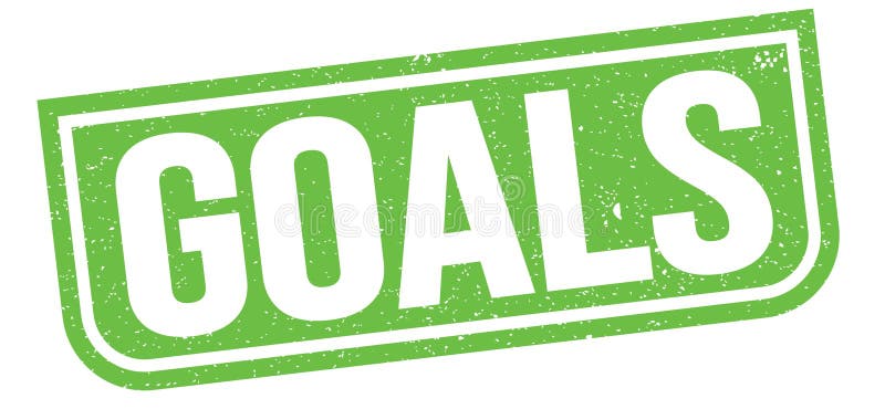 GOALS Text Written on Green Stamp Sign Stock Illustration ...