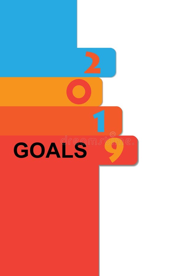 2019 Goals Vector Graphic with with a List for Recording Goals. Stock ...