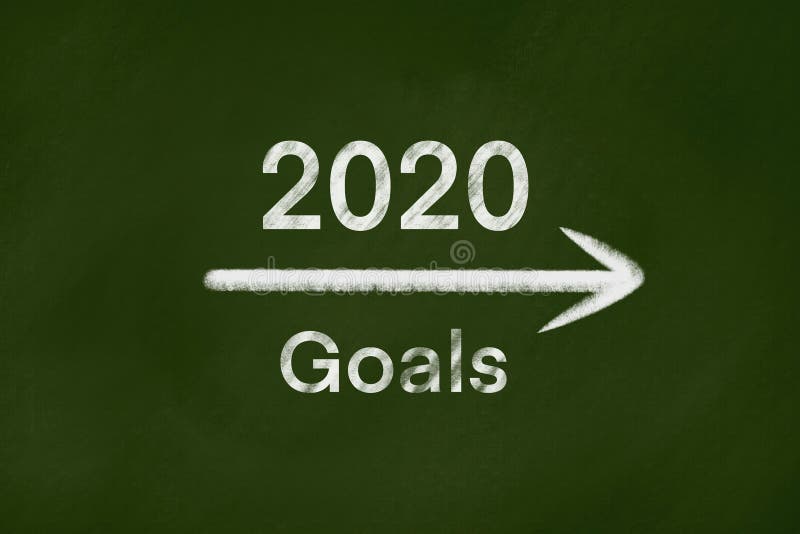 2020 Vision Background Concept on Green Chalkboard Stock Photo - Image ...