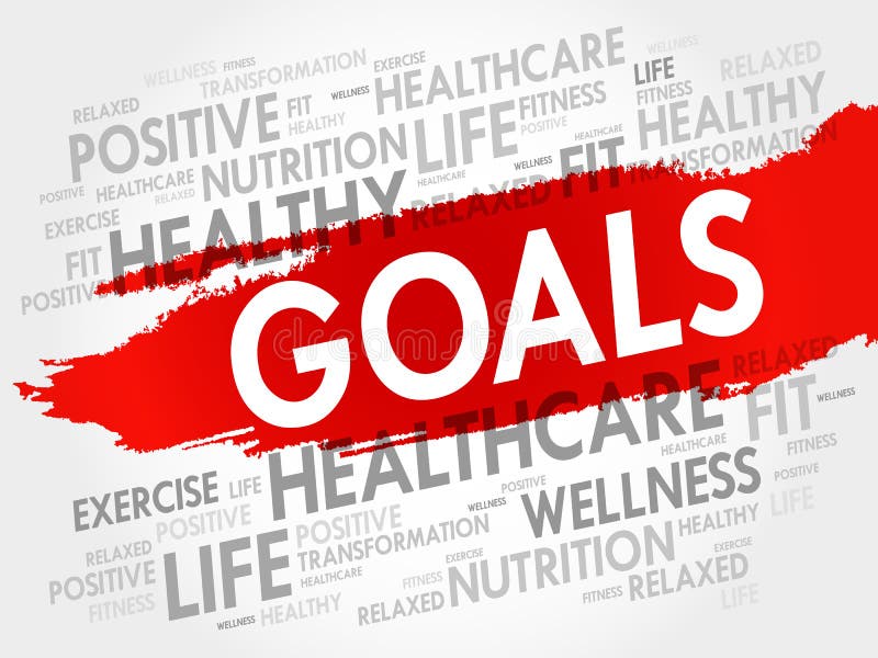 GOALS word cloud collage stock illustration. Illustration of diet ...