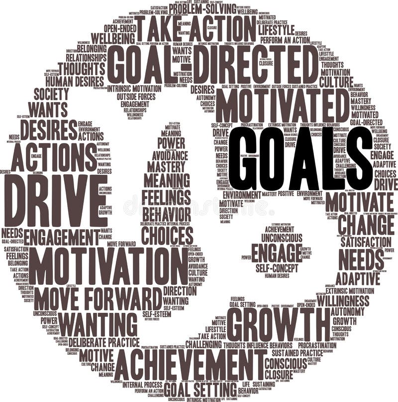 Goals Word Cloud stock vector. Illustration of capricorn - 211014337