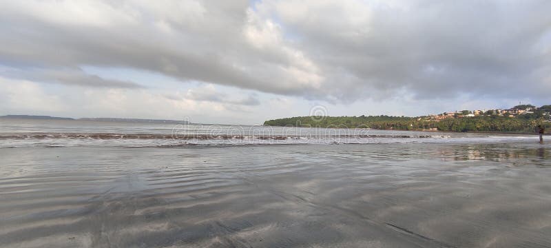 Goan Beach Early in the Morning Stock Photo - Image of horizon, shore ...