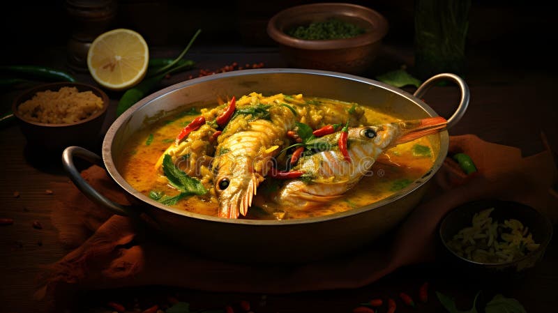Goan Fish Caldine, the Mild and Coconut-based Curry Stock Illustration ...