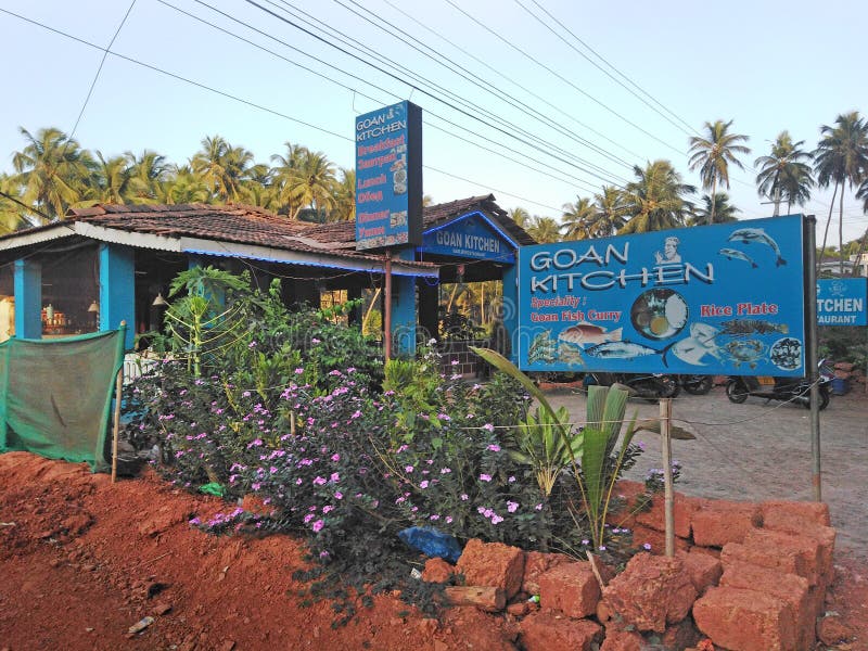 Morjim village, Goa, India editorial image. Image of water - 145340275