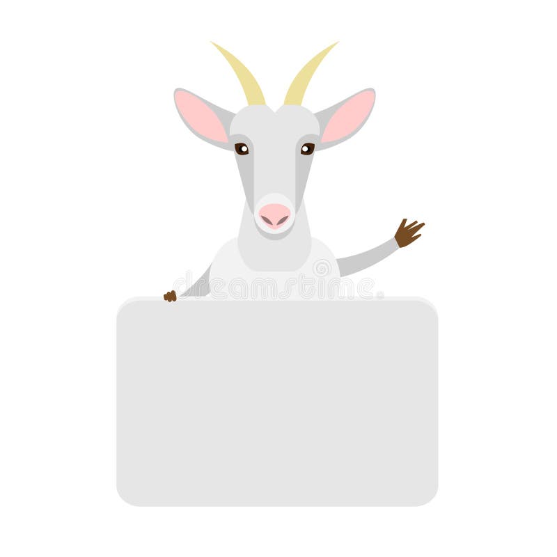 Retro cartoon goat head stock vector. Illustration of hand - 37598457
