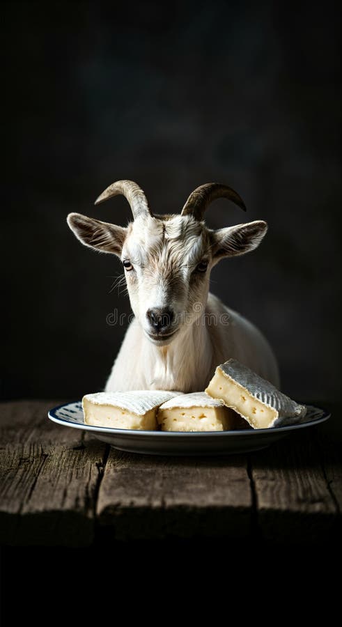 A goat cheese stock image. Image of cattle, table, animal - 366299479