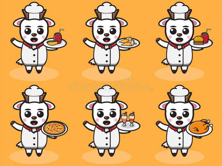 Cute Cartoon Goat Chef Stock Illustrations – 96 Cute Cartoon Goat Chef ...