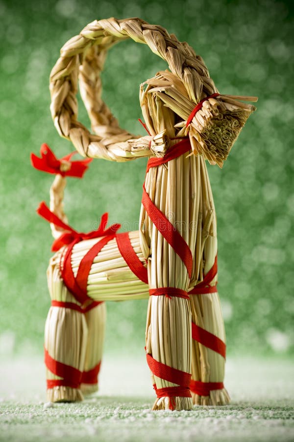 Goat Toy Set. Christmas Decoration Hanging, White Background Stock ...