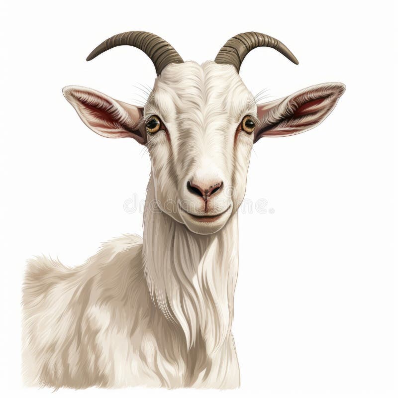 Closeup White Goat Stock Illustrations – 728 Closeup White Goat Stock ...