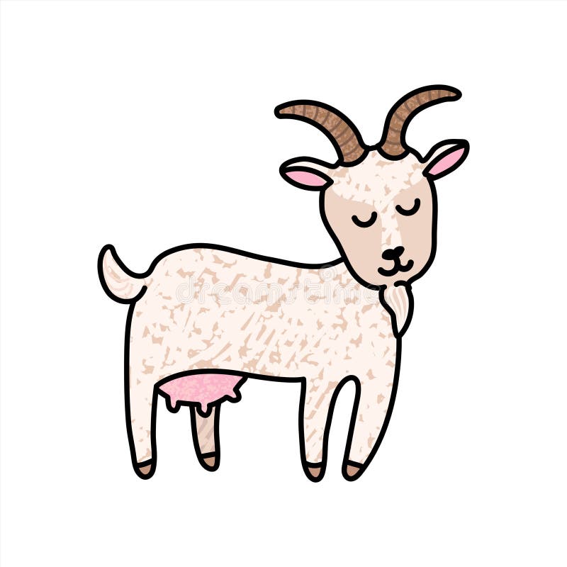 Goat Colorful Illustration stock vector. Illustration of goat - 350744264