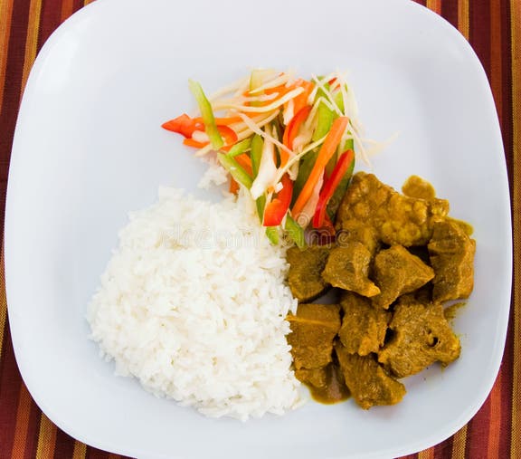 Goat Curry with Rice stock image. Image of delicious, curried - 2518819