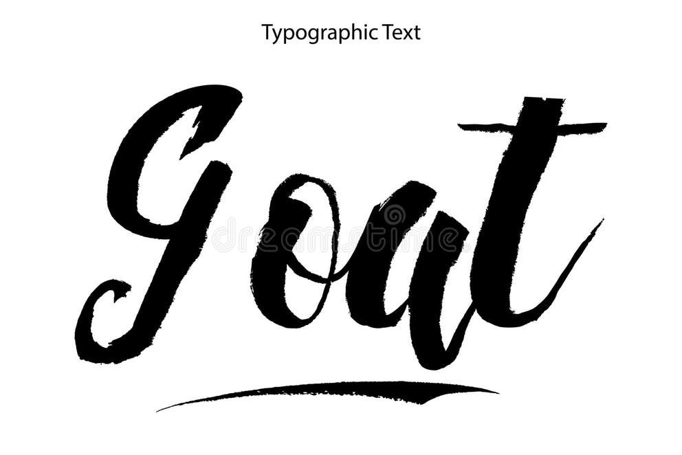 Goat Elegant Typography Lettering Text Vector Design Quote Stock Vector ...