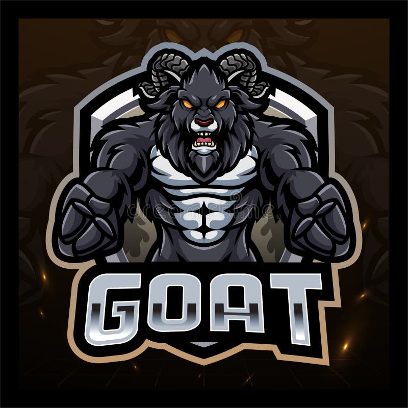 Goat Esport Mascot Logo Design Stock Vector - Illustration of goat ...