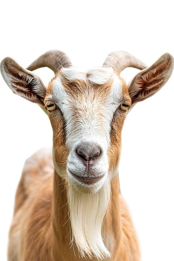 Goat Face Isolated on Transparent Background Stock Illustration ...