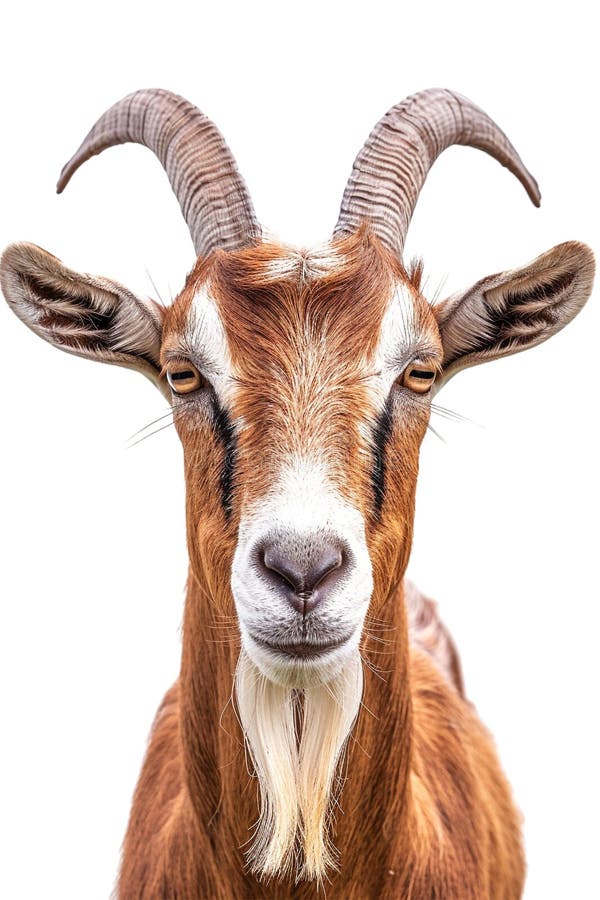 Goat Face Isolated on Transparent Background Stock Illustration ...