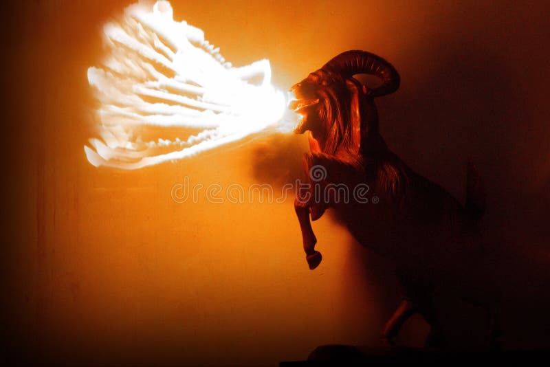 Fire goat stock image. Image of effect, evil, flames - 28552035