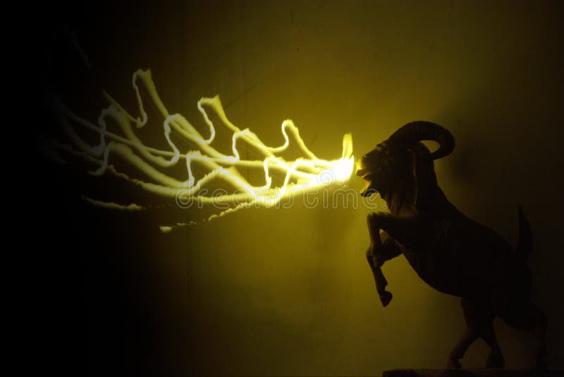 Fire goat stock image. Image of effect, evil, flames - 28552035