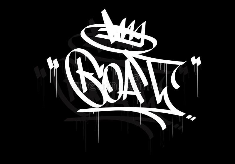 GOAT Graffiti Tag Style Design Stock Illustration - Illustration of ...
