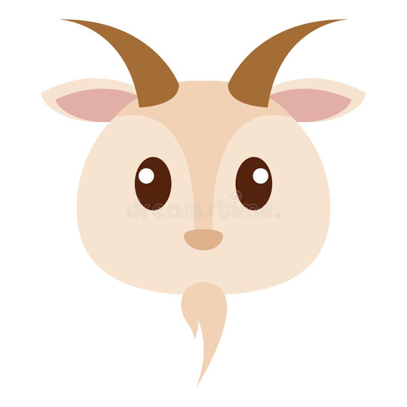 Goat head cartoon stock vector. Illustration of wild - 193509160