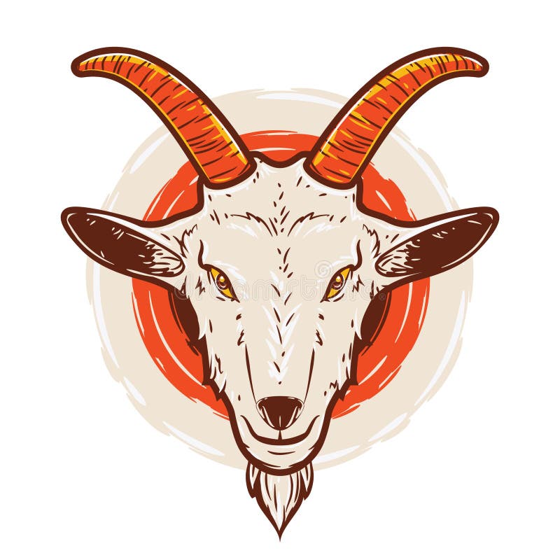 Goat Head stock illustration. Illustration of happy, decoration - 56990816