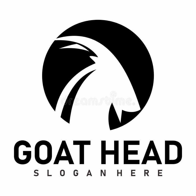 Goat Head Logo Design Vector Stock Vector - Illustration of herbivore ...