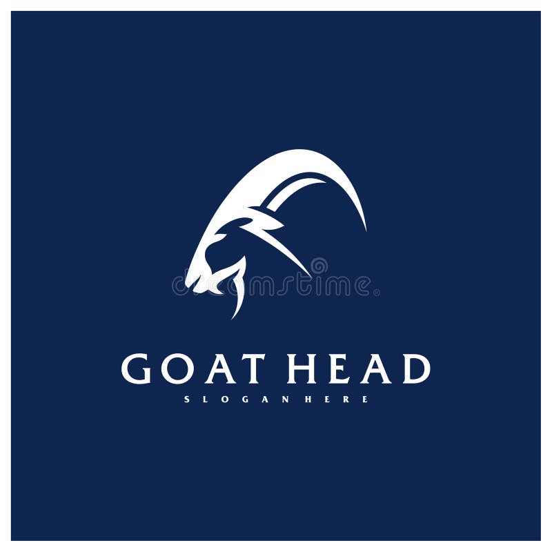 Goat Head Logo Template, Creative Goat Logo Design Vector Stock Vector ...