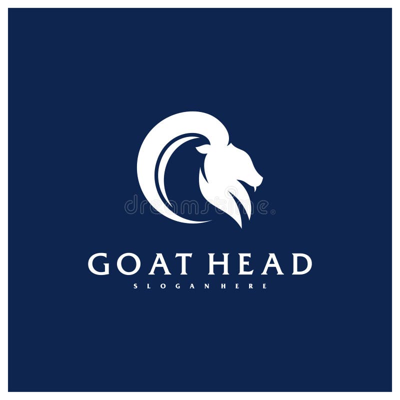 Goat Head Logo Template, Creative Goat Logo Design Vector Stock Vector ...