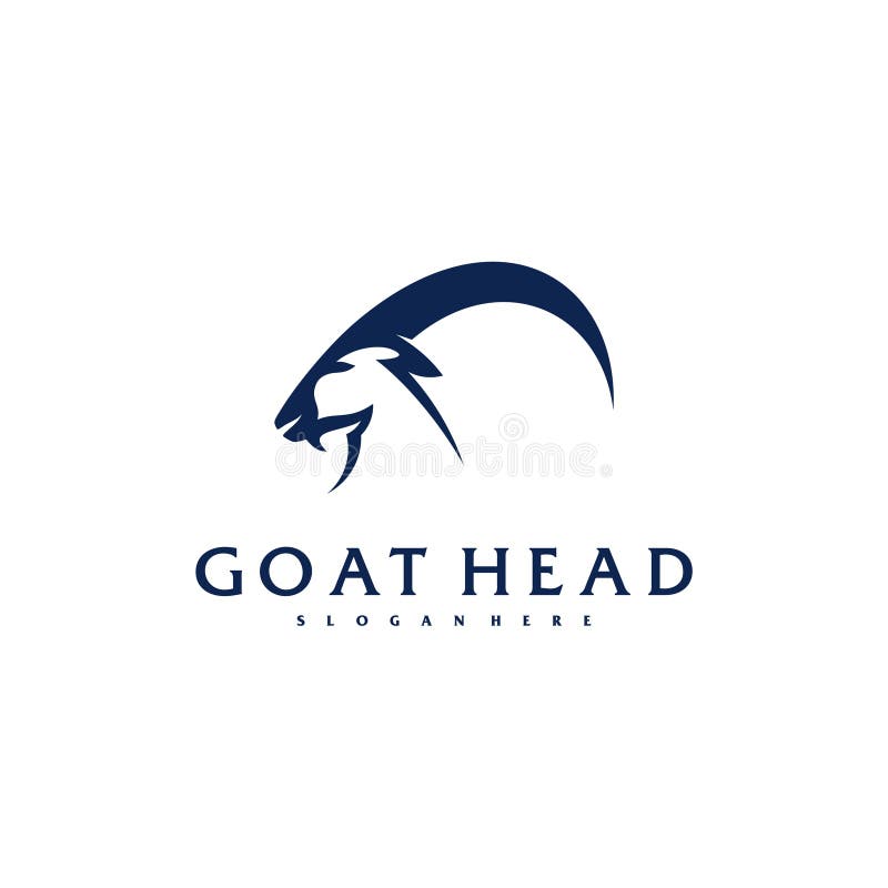 Goat Head Logo Template, Creative Goat Logo Design Vector Stock Vector ...