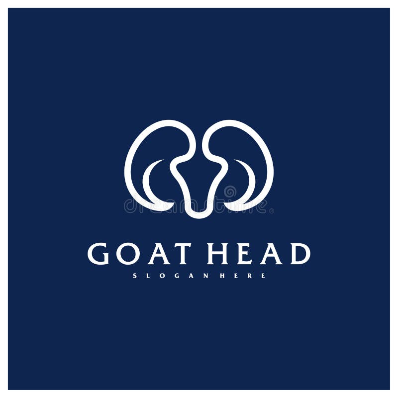 Goat Head Logo Template, Creative Goat Logo Design Vector Stock Vector ...