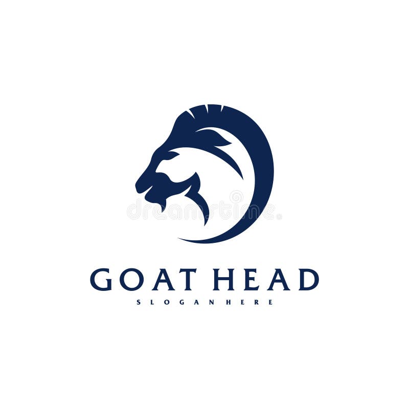 Goat Head Logo Template, Creative Goat Logo Design Vector Stock Vector ...