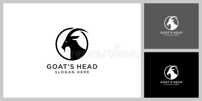 Goat Head Logo Vector Design Stock Vector - Illustration of goat, shape ...