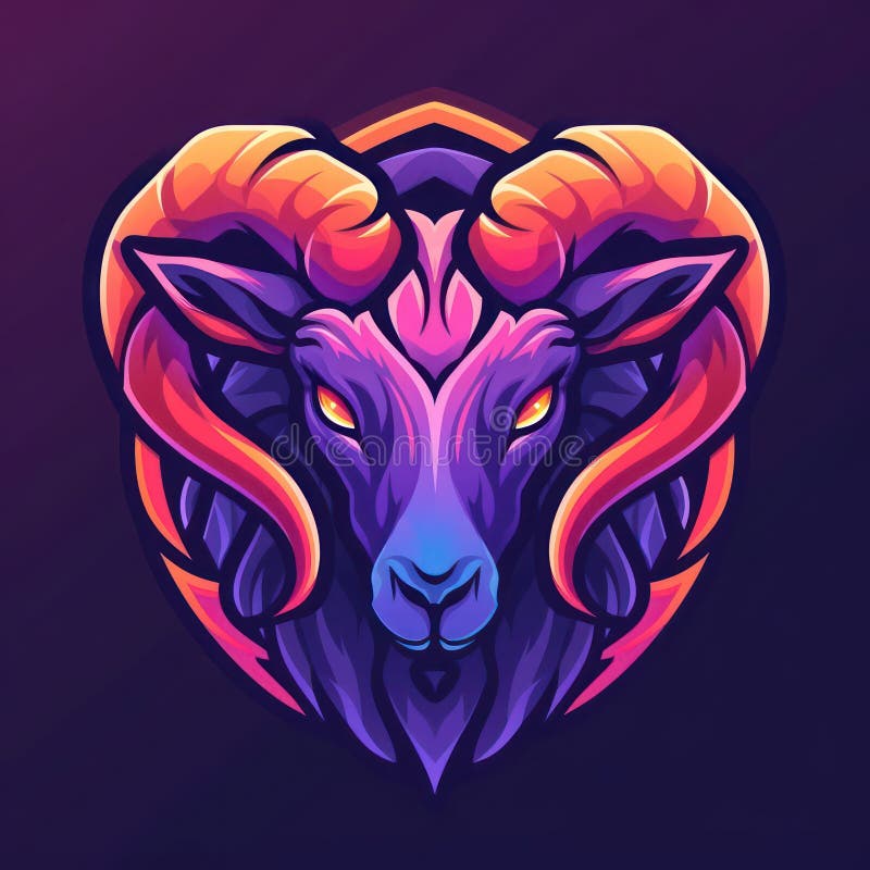 Goat Head Simple Logo Solid Flat Color Stock Illustration ...