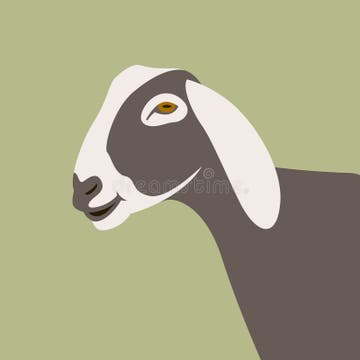 Goat Head Side Profile Stock Illustrations – 71 Goat Head Side Profile ...