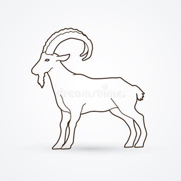 Goat Outline Stock Illustrations – 10,533 Goat Outline Stock ...
